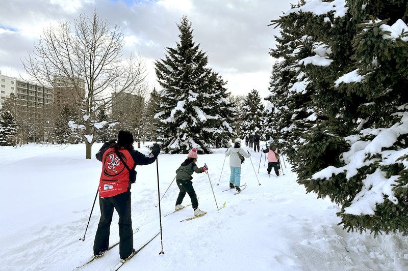 Zwei Tage Spaß in der schneebedeckten Stadt und der freien Natur ...